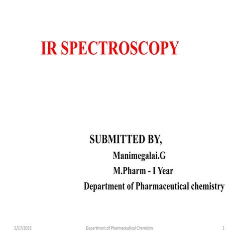 Factors affecting IR absorption frequency | PPTX
