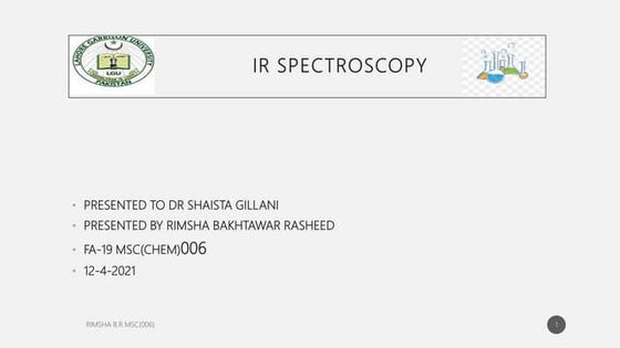 Various factor affecting vibrational frequency in IR spectroscopy. | DOCX | Chemistry | Science