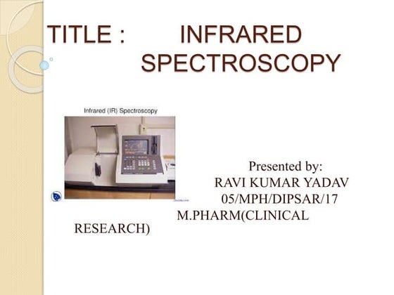 Principle of UV visible Spectroscopy | PPT