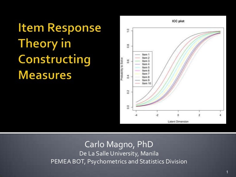 Item Response Theory in Constructing Measures