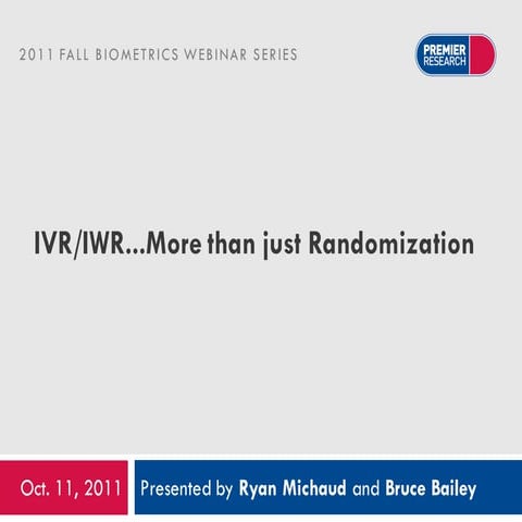 IVR\IWR…More than just Randomization | PDF