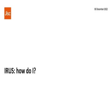 IRUS: how do I | PPT