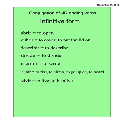 Ir verbs | PDF