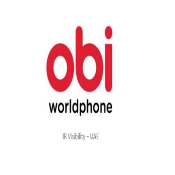 Obi world phone Brand awareness & visibility uae | PPT