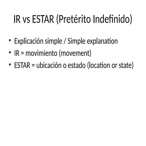 Understanding the Difference Between IR and ESTAR in Spanish Past Tense ...