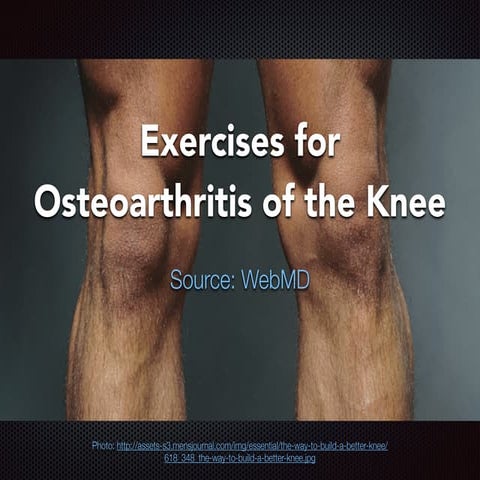 Exercises for Knee Osteoarthritis (from WebMD) | PDF