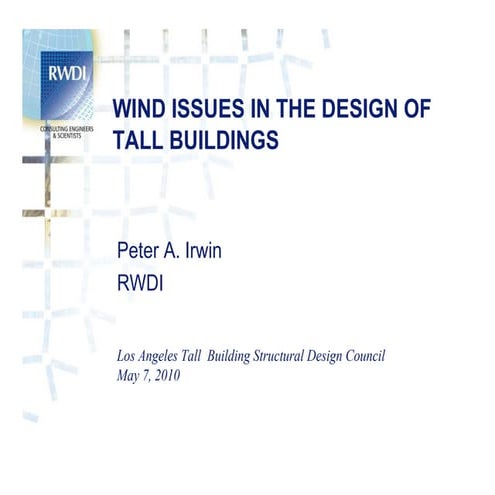 WIND ISSUES IN THE DESIGN OF TALL BUILDINGS | PDF