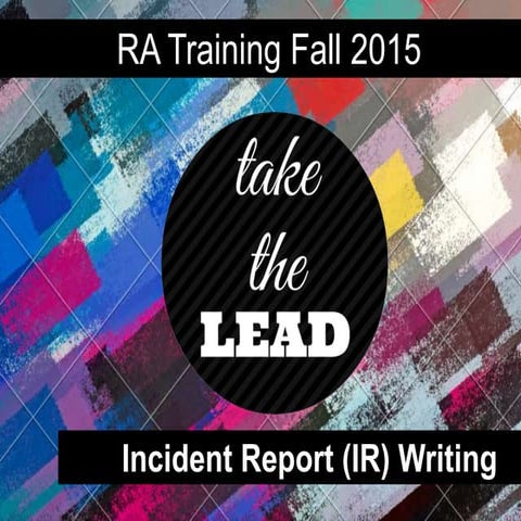 Incident Report Writing | PPTX