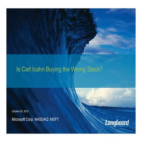 Is Carl Icahn Buying The Wrong Stock? | PDF | Operating Systems ...