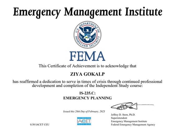 Introduction to Continuity of Operations Certificate from FEMA | PPT