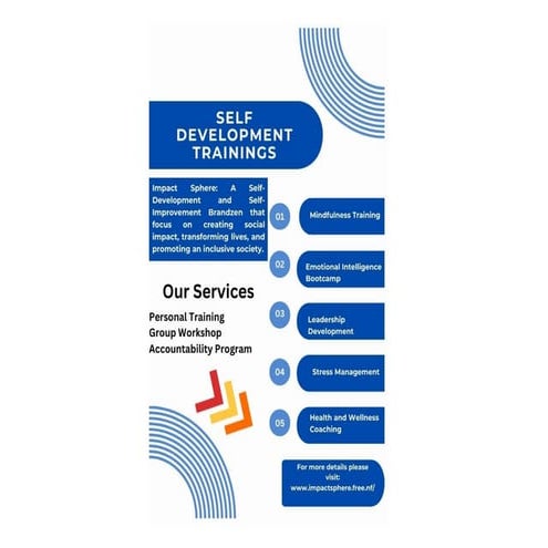 Infographics document of Impact Sphere, a Self-Development Brand | PDF