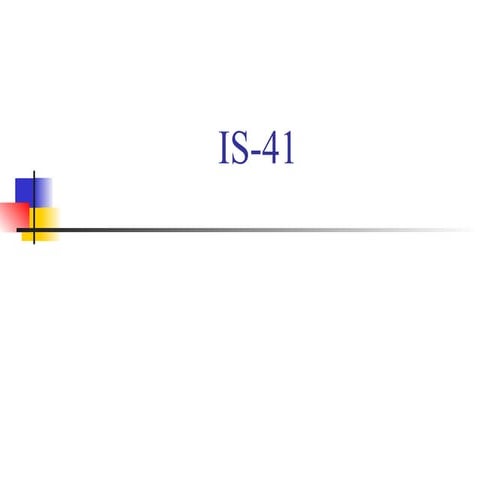 Interim Standard - 41 Reference Models for mobile | PPT