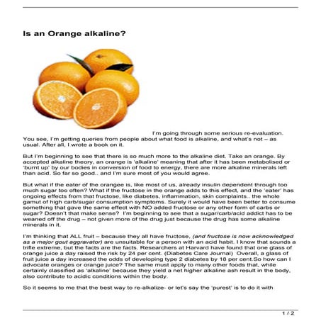 Is an Orange alkaline? | PDF