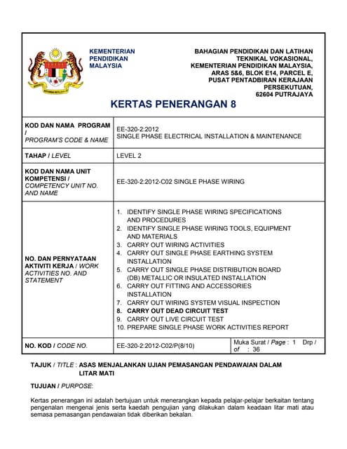 Ujian Rintangan Penebatan | DOC