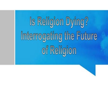 IWRBS-SHS Lesson-Is religion-dying? | PPTX