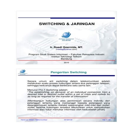 IS1323 03-Sentral Jaringan | PDF