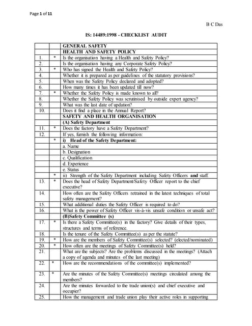 EOT Crane Inspection Check list, helpful for safety officers during ...