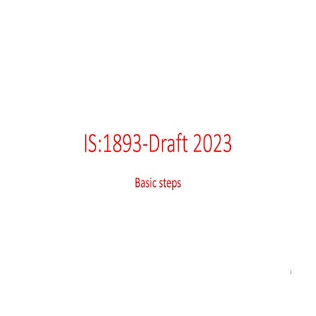 IS1893-draft2023.pdf is code draft only. | PDF