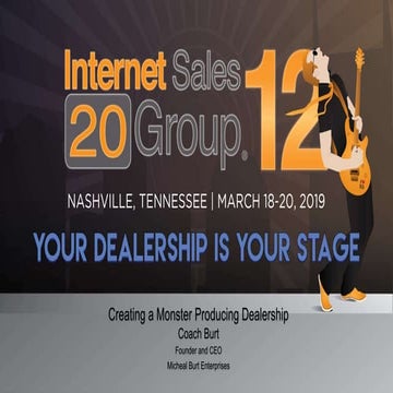 IS20G12 - Creating a Monster Producing Dealership - Coach Burt | PPTX ...