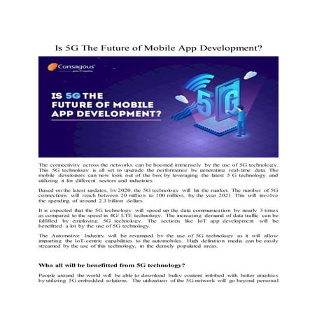 Is 5G The Future of Mobile App Development? | DOCX