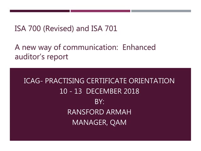 ISA: 706-Revised | PDF