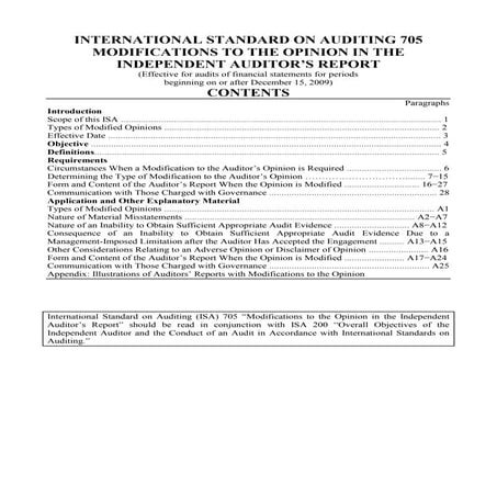 ISA: 705-Revised | PDF