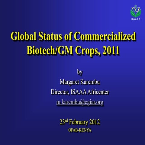 Isaaa 2012 launch ppt slides kenya launch - ofab | PPT