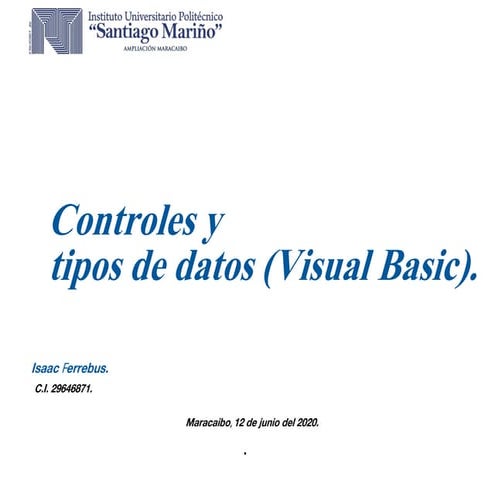 Controles y datos de visual basic | PPTX