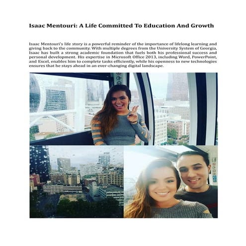 Isaac Mentouri A Life Committed To Education And Growth | PDF