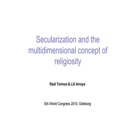 A Bifactor Model of the Religious and Spiritual Struggles Scale | PPTX