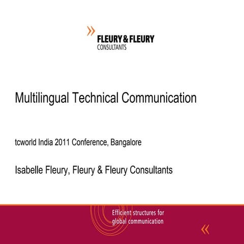 Isabelle: Multilingual Technical Communication | PPT