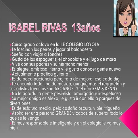 Isabel rivas 13años | PPTX