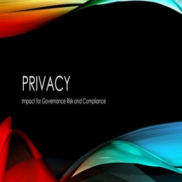 Fundamentals of Privacy | PPT