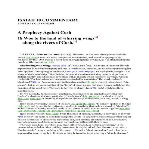 Isaiah 18 commentary | PDF | Christianity | Religion & Spirituality