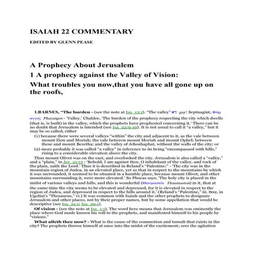Isaiah 22 commentary | PDF | Judaism | Religion & Spirituality