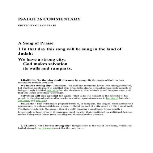 Isaiah 26 commentary | PDF