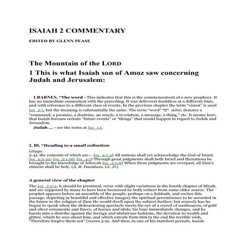 Isaiah 2 commentary | PDF