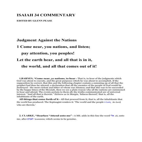 Isaiah 34 commentary | PDF