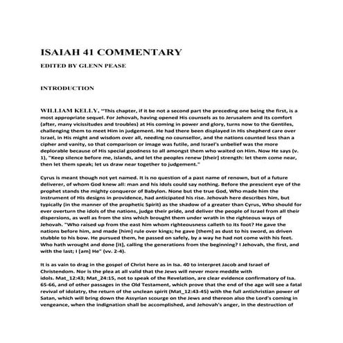 Isaiah 41 commentary | PDF