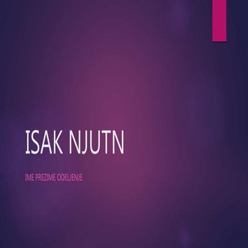 Isak njutn | PPTX