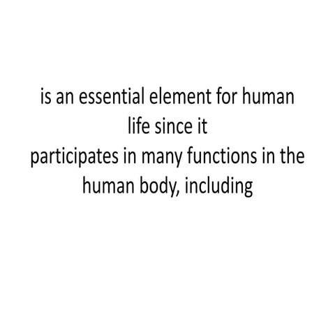 is an essential element for human life since.pptx