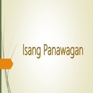 Isang panawagan | PPT