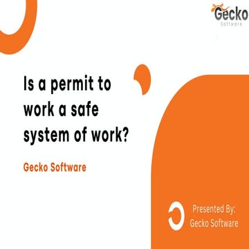 Is a permit to work a safe system of work? | PDF