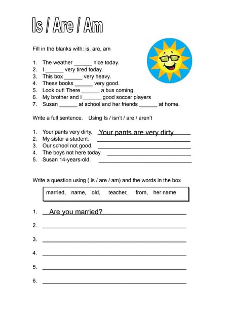 Verb to be am,is,are | PPTX