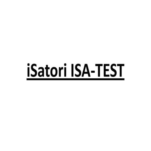 iSatori ISA-TEST | PPTX