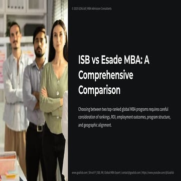 ISB vs Esade MBA A Comprehensive Comparison | PPT