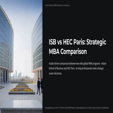 ISB vs HEC Paris Strategic MBA Comparison | PDF