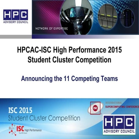 ISC Student Cluster Team Summary | PPT