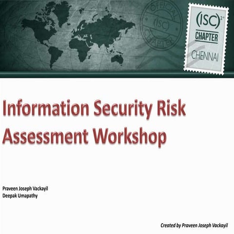 Formal Risk Assessment Workshop | PPTX
