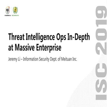 Threat Intelligence Ops In-Depth at Massive Enterprise | PPT